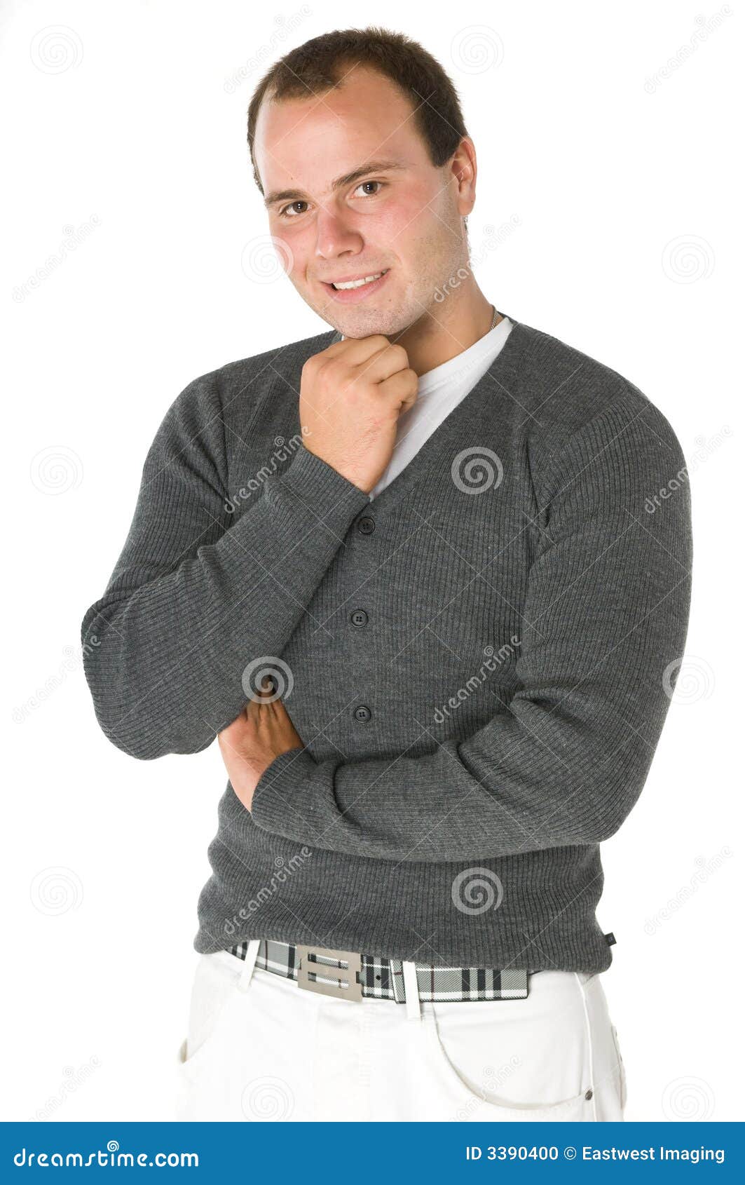 Young european guy stock photo. Image of pose, model, white - 3390400