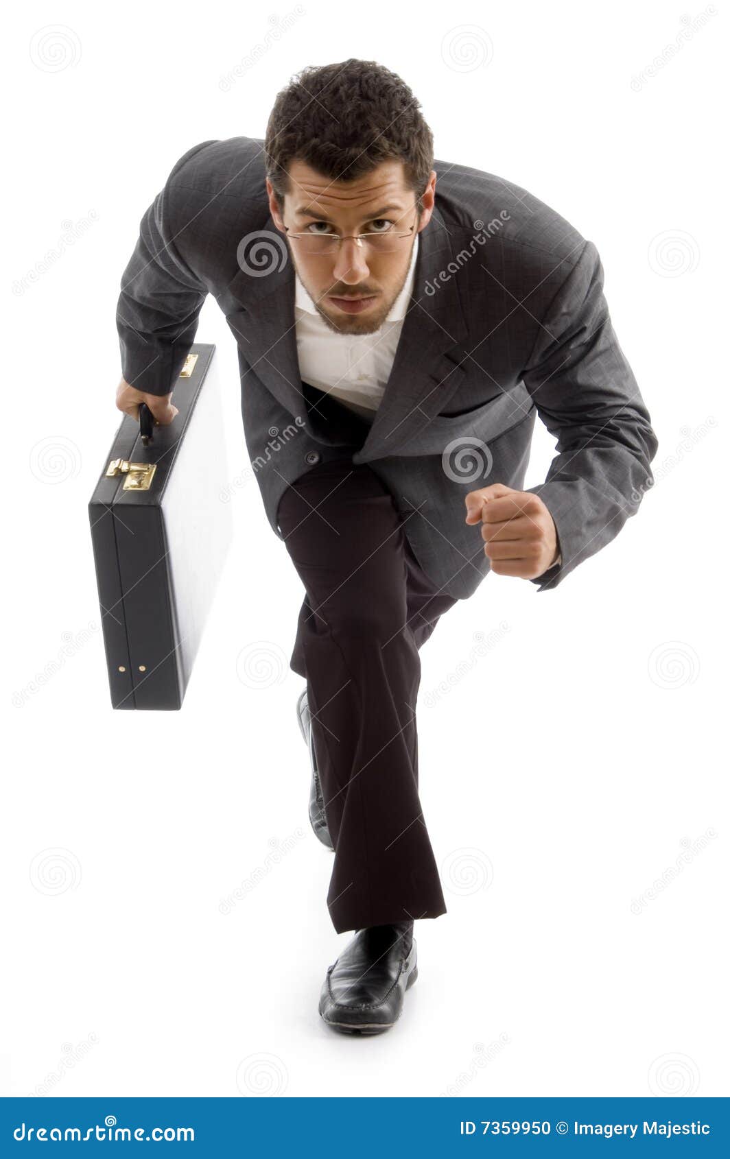 Young Executive Running for Office Stock Photo - Image of leather, deal ...