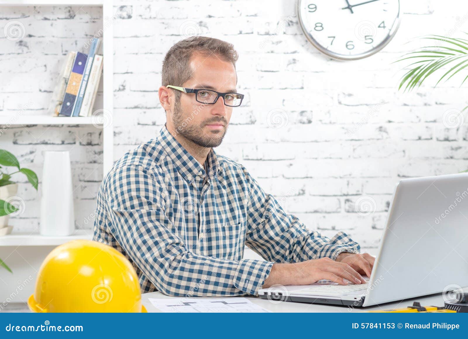 Young Executive Working with His Computer Stock Image - Image of ...