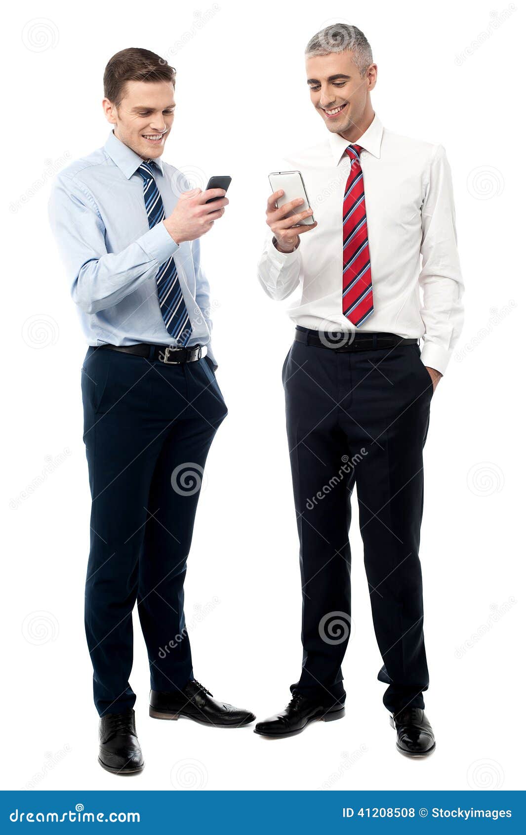 Young Executives Using Mobile Phone Stock Photo - Image of messaging ...