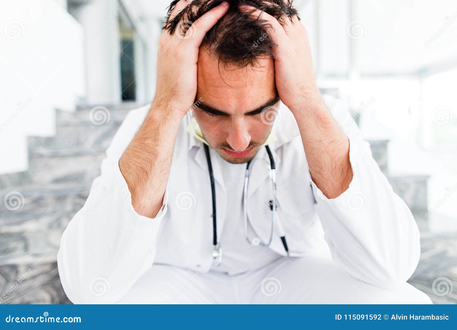 Young Exhausted Doctor after Severe Surgery Stock Photo - Image of fail ...