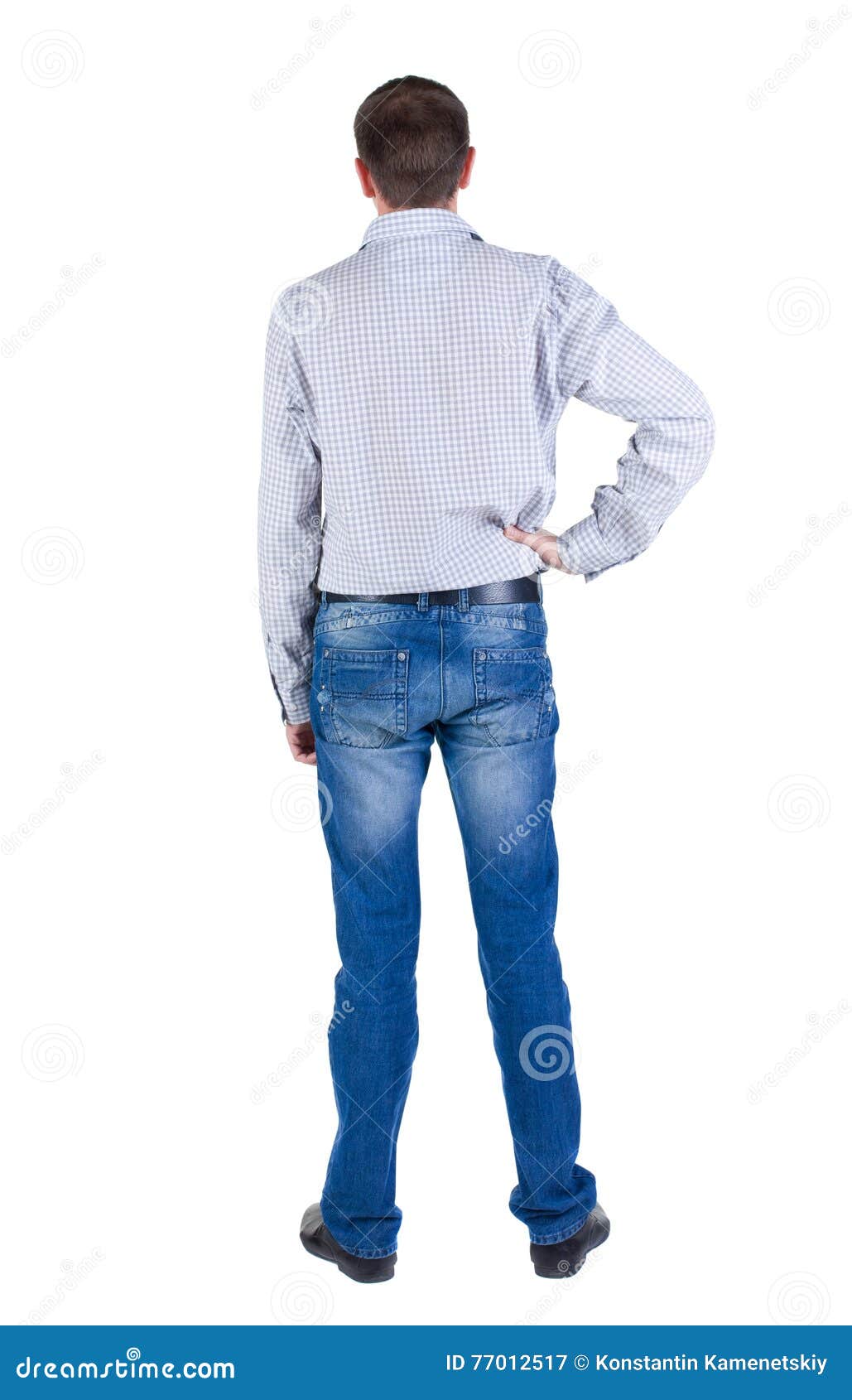 Young Expert Looks Ahead. Rear View Stock Image - Image of posing ...