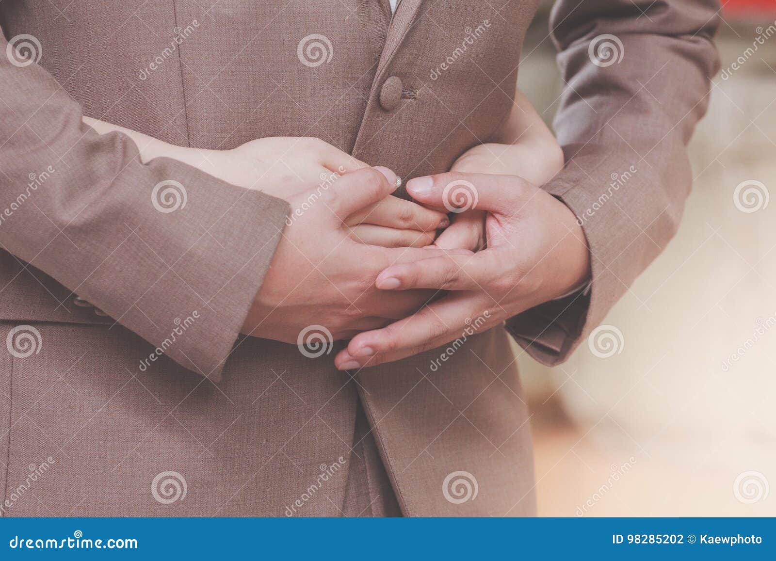 Young Express Love with a Handshake As a Symbol of Love Stock Photo ...