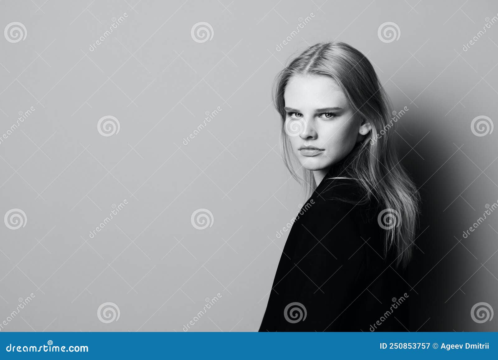 Young Expressive Beautiful Blonde Professional Model Posing in Studio ...