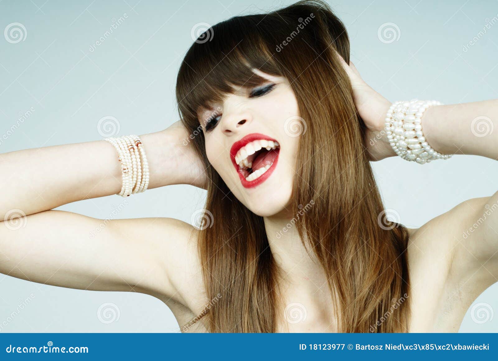 Young expressive woman stock image. Image of attractive - 18123977