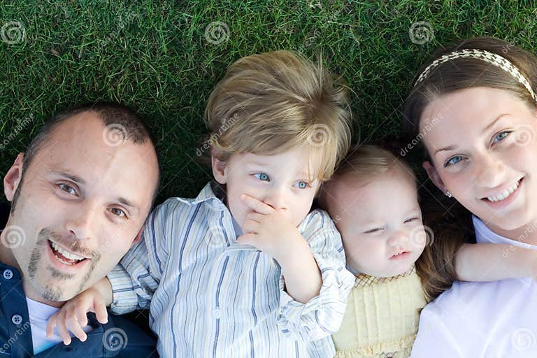 Young Family stock photo. Image of action, beautiful, children - 3482422