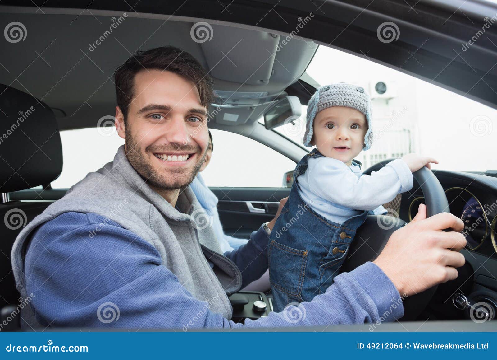 Young Family Going for a Drive Stock Photo - Image of caucasian ...