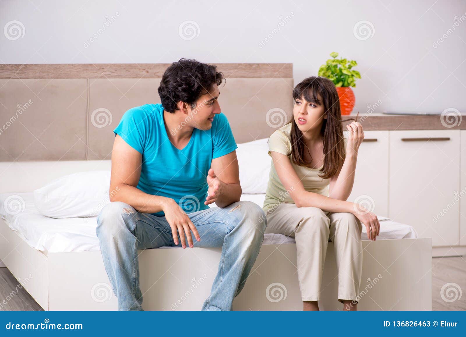 The Young Family Having Problems in Relationships Stock Image - Image ...
