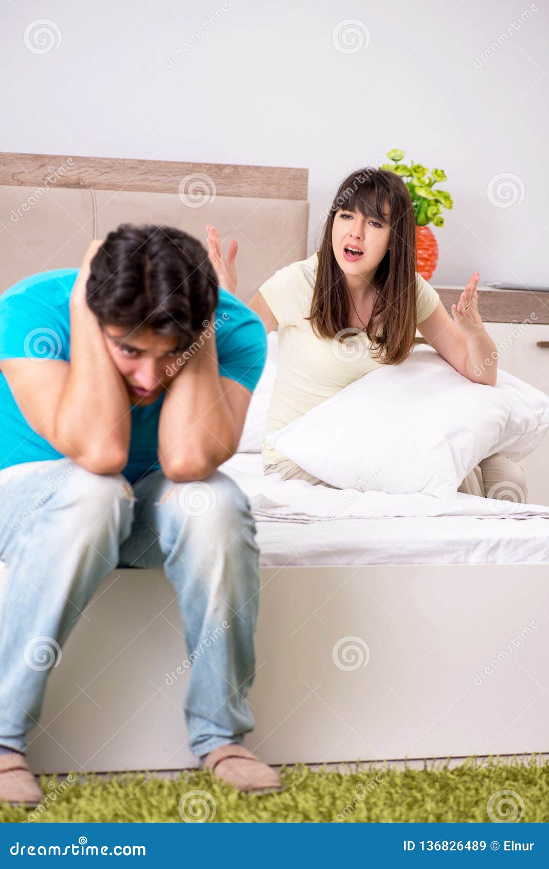 The Young Family Having Problems in Relationships Stock Image - Image ...