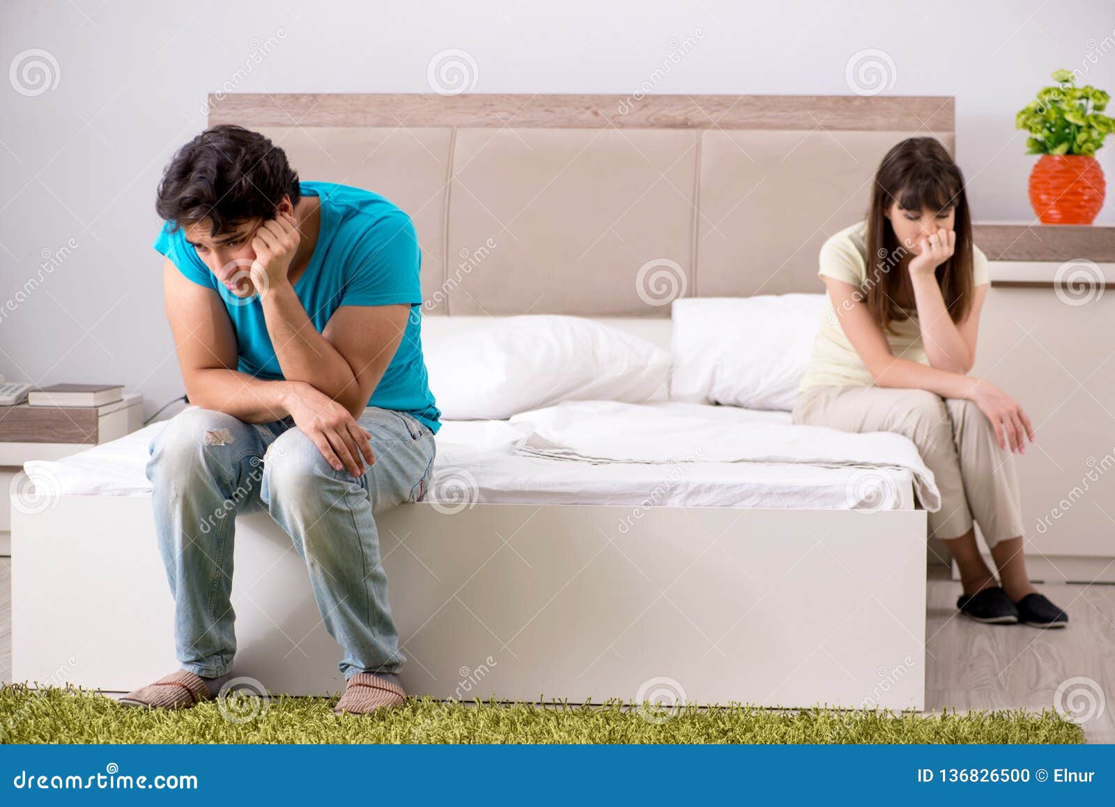 The Young Family Having Problems in Relationships Stock Photo - Image ...