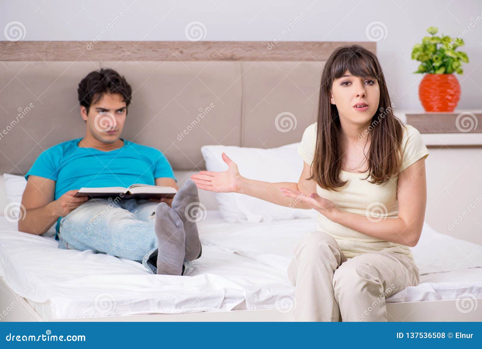 The Young Family Having Problems in Relationships Stock Photo - Image ...