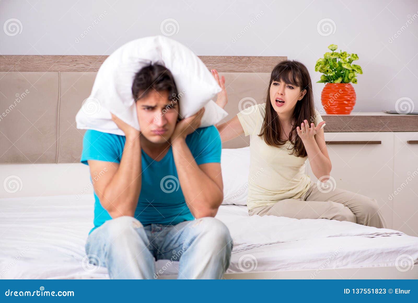 The Young Family Having Problems in Relationships Stock Image - Image ...