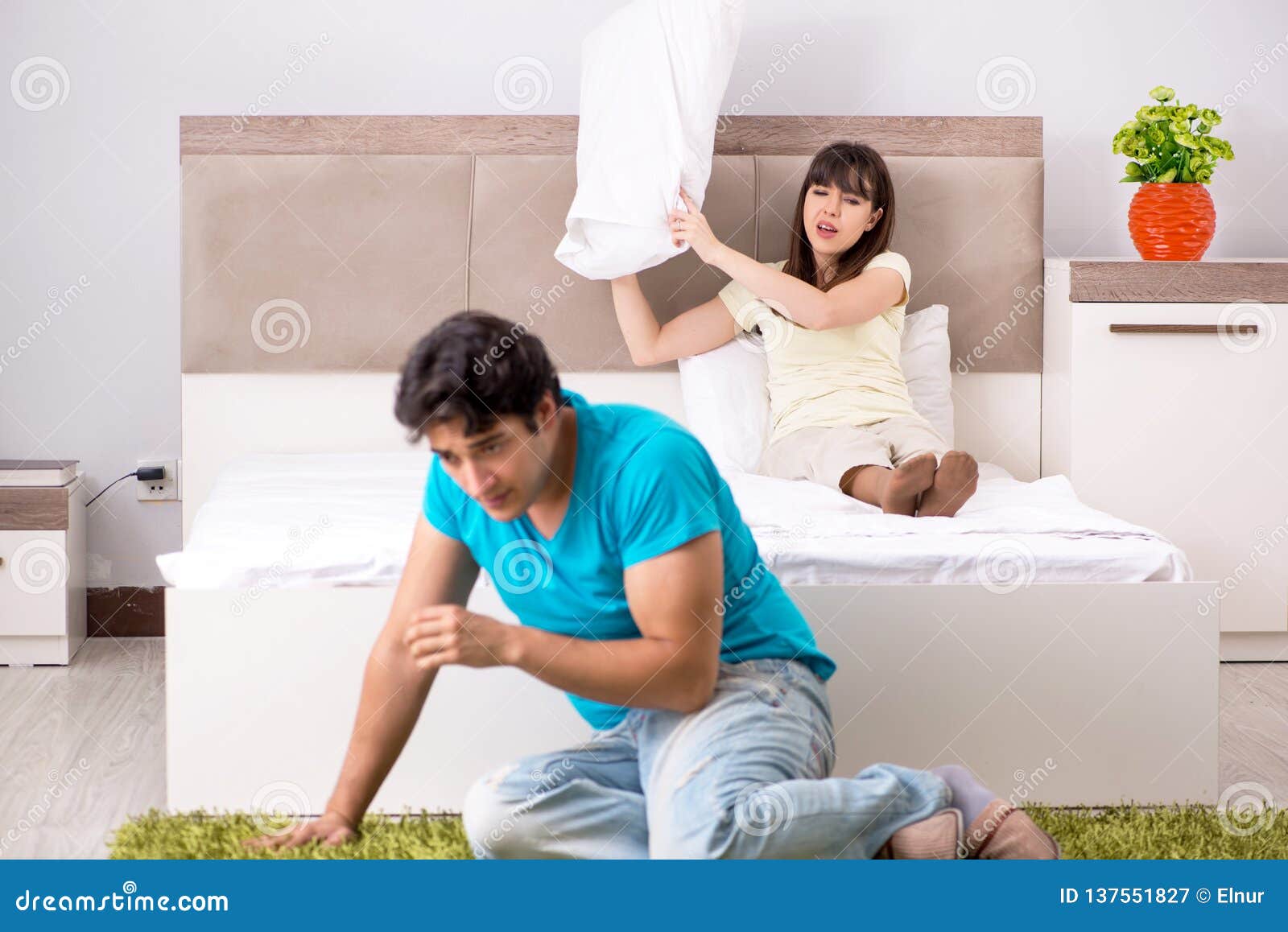 The Young Family Having Problems in Relationships Stock Image - Image ...
