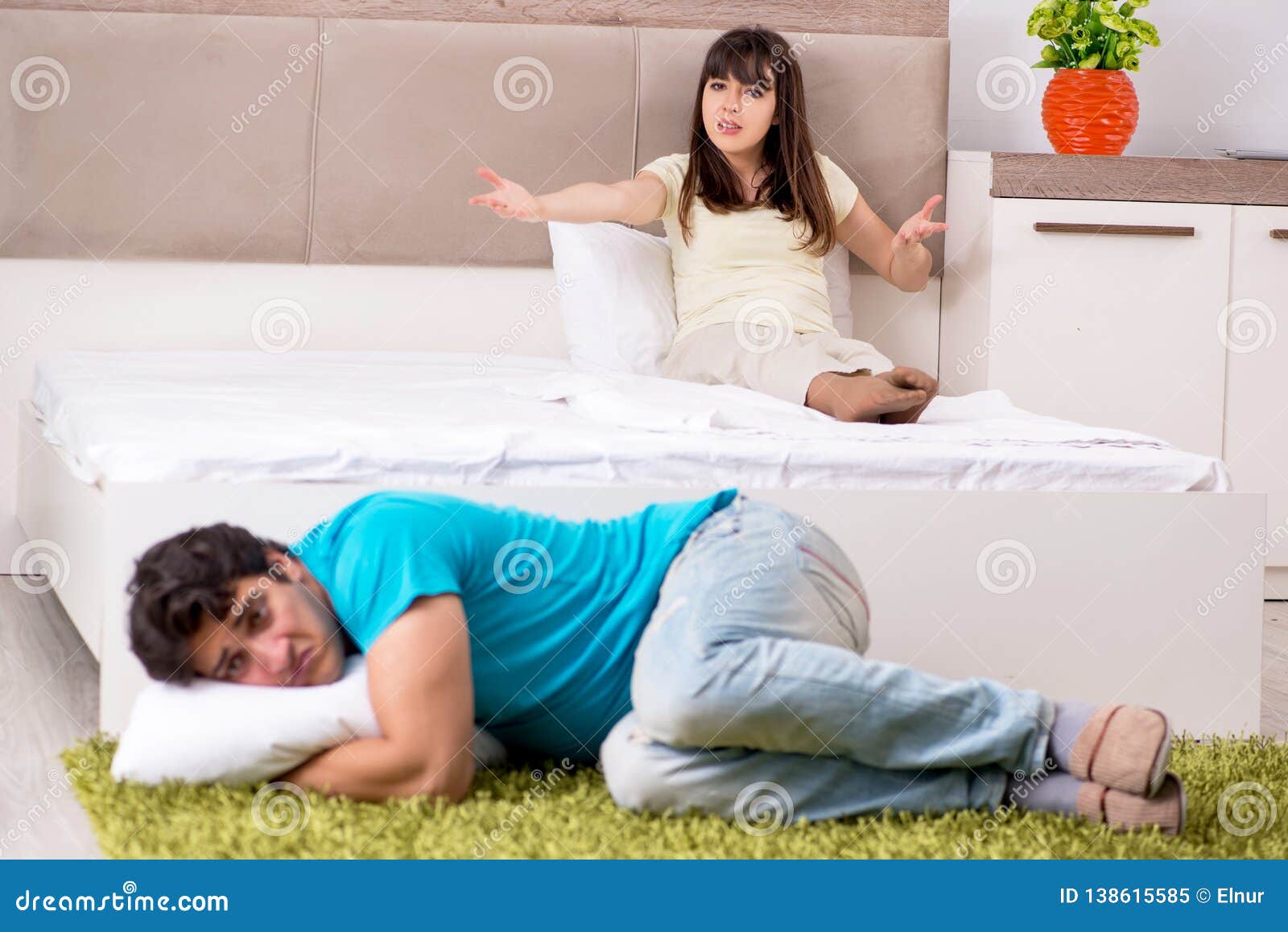 The Young Family Having Problems in Relationships Stock Image - Image ...