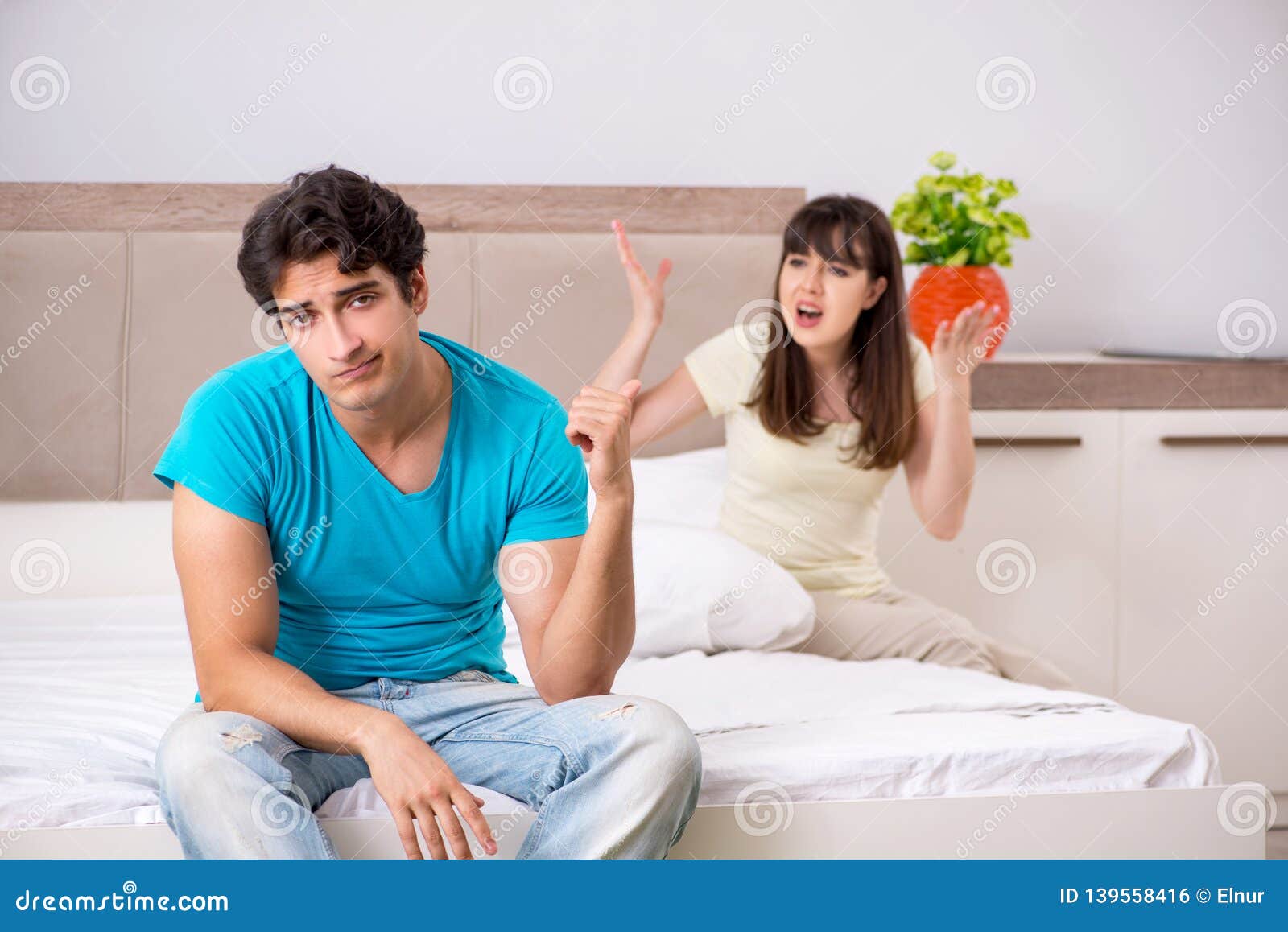 The Young Family Having Problems in Relationships Stock Photo - Image ...
