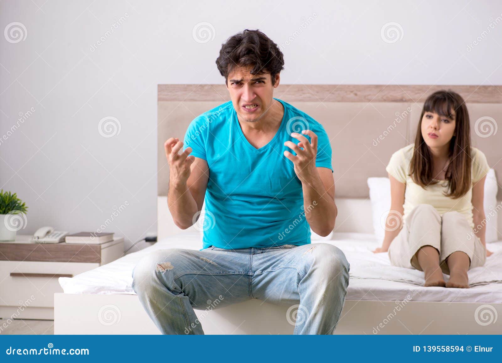 The Young Family Having Problems in Relationships Stock Photo - Image ...