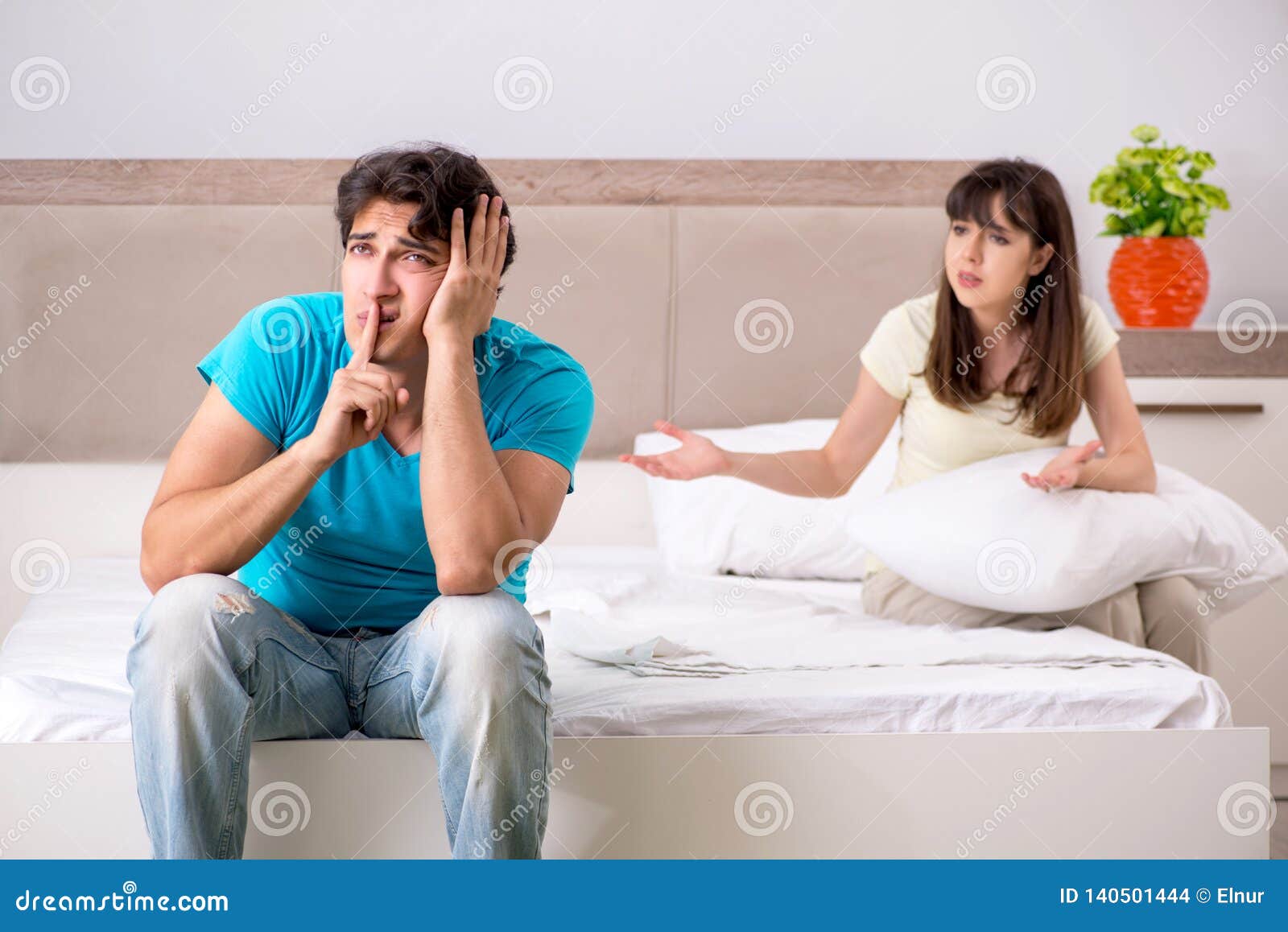 The Young Family Having Problems in Relationships Stock Photo - Image ...