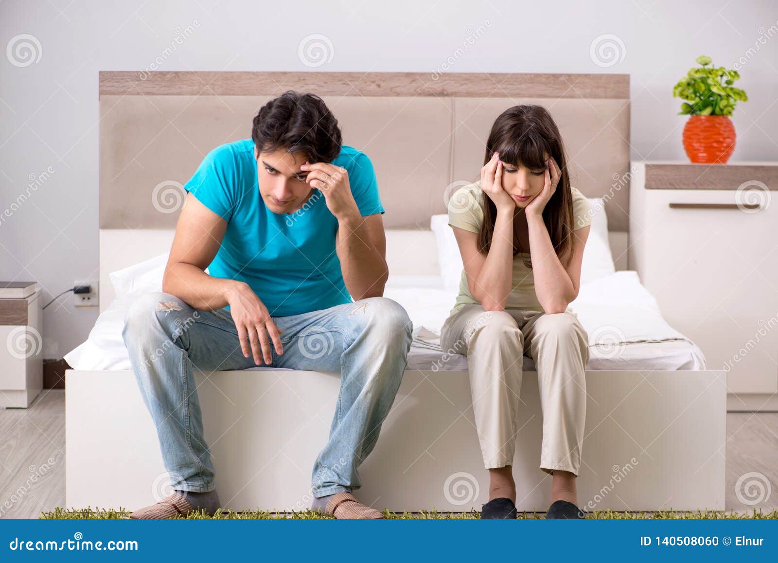 The Young Family Having Problems in Relationships Stock Photo - Image ...