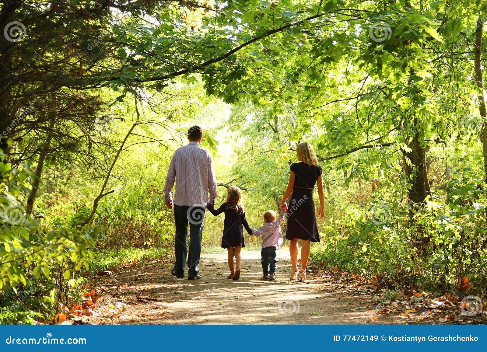 Young family on the nature stock image. Image of nature - 77472149