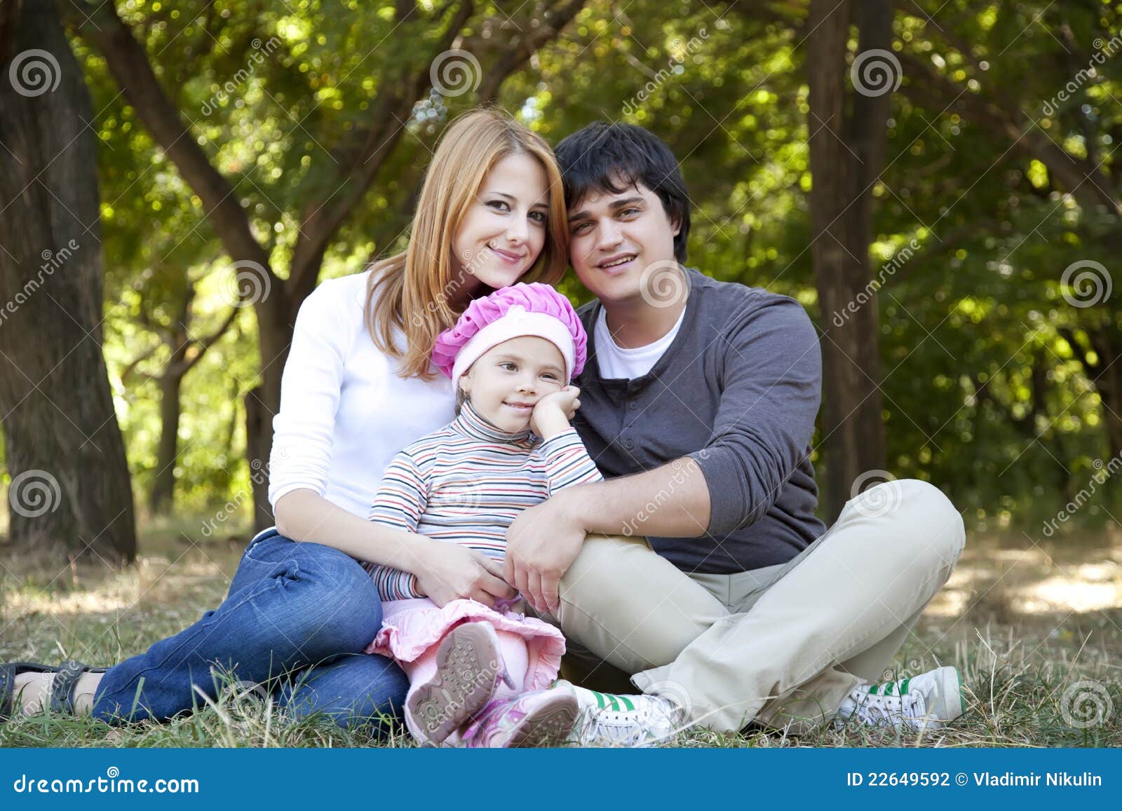 Young Family at Outdoor. Spring Stock Photo - Image of childhood, love ...