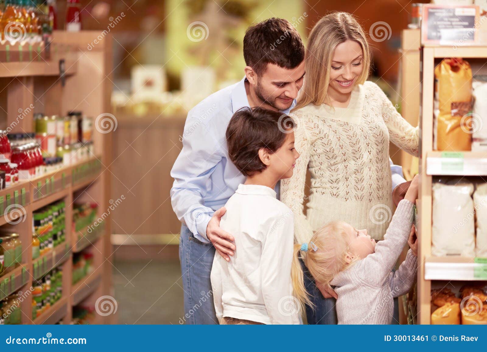 Family shopping stock image. Image of family, shelves - 30013461
