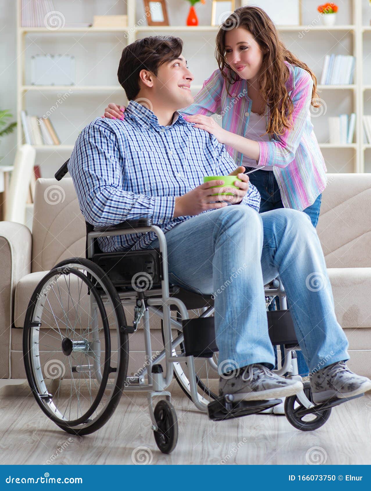The Young Family Taking Care of Each Other Stock Photo - Image of ...