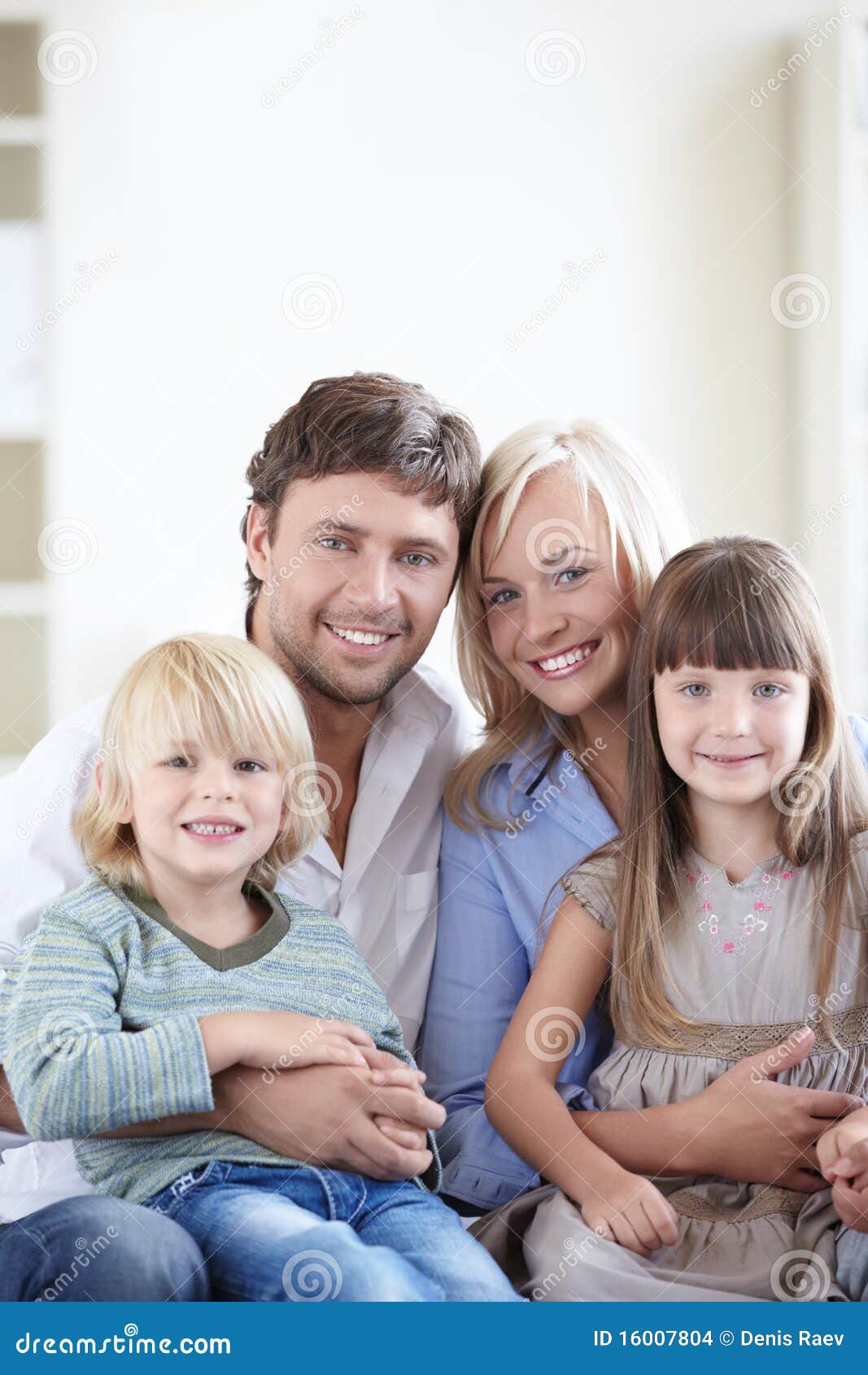 Young Family with Two Children Stock Photo - Image of happiness ...