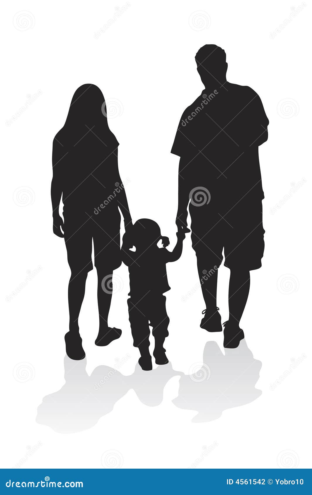 Young Family Vector stock vector. Illustration of holding - 4561542