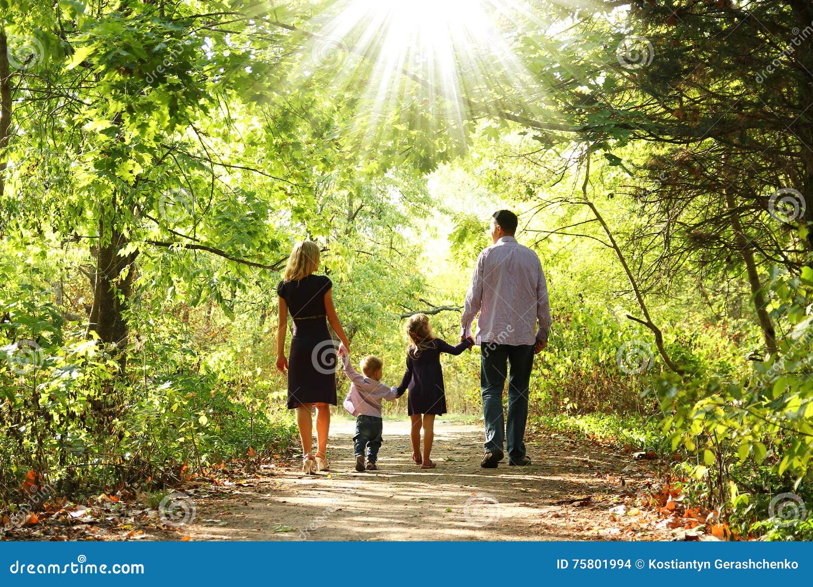 Young family walk together stock photo. Image of female - 75801994