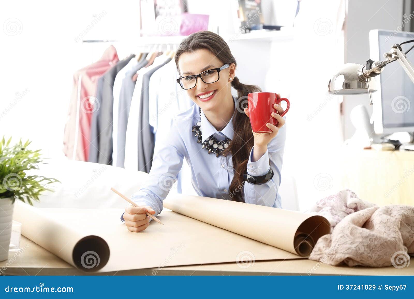 Young fashion designer stock image. Image of eyeglasses - 37241029