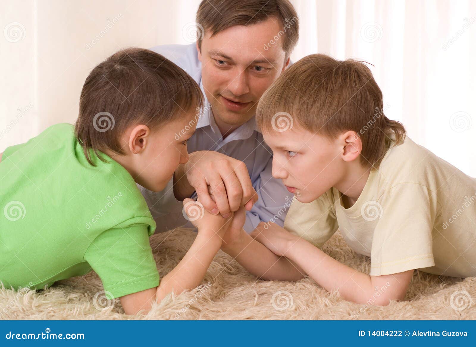 Young father with children stock photo. Image of pleasure - 14004222