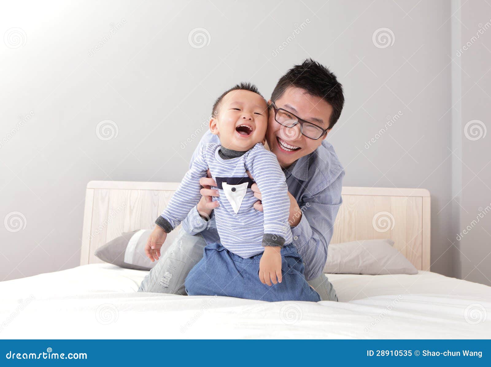 Young Father Play with His Son Boy Stock Image - Image of family ...