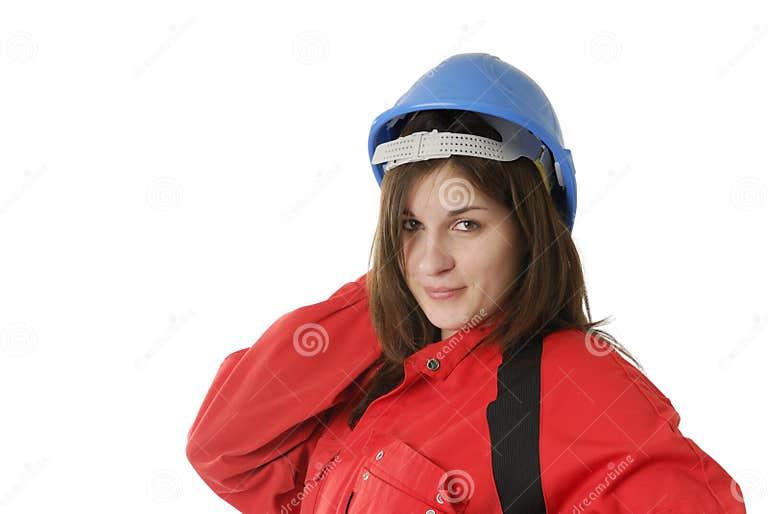 Young female apprentice stock image. Image of isolated - 16667573
