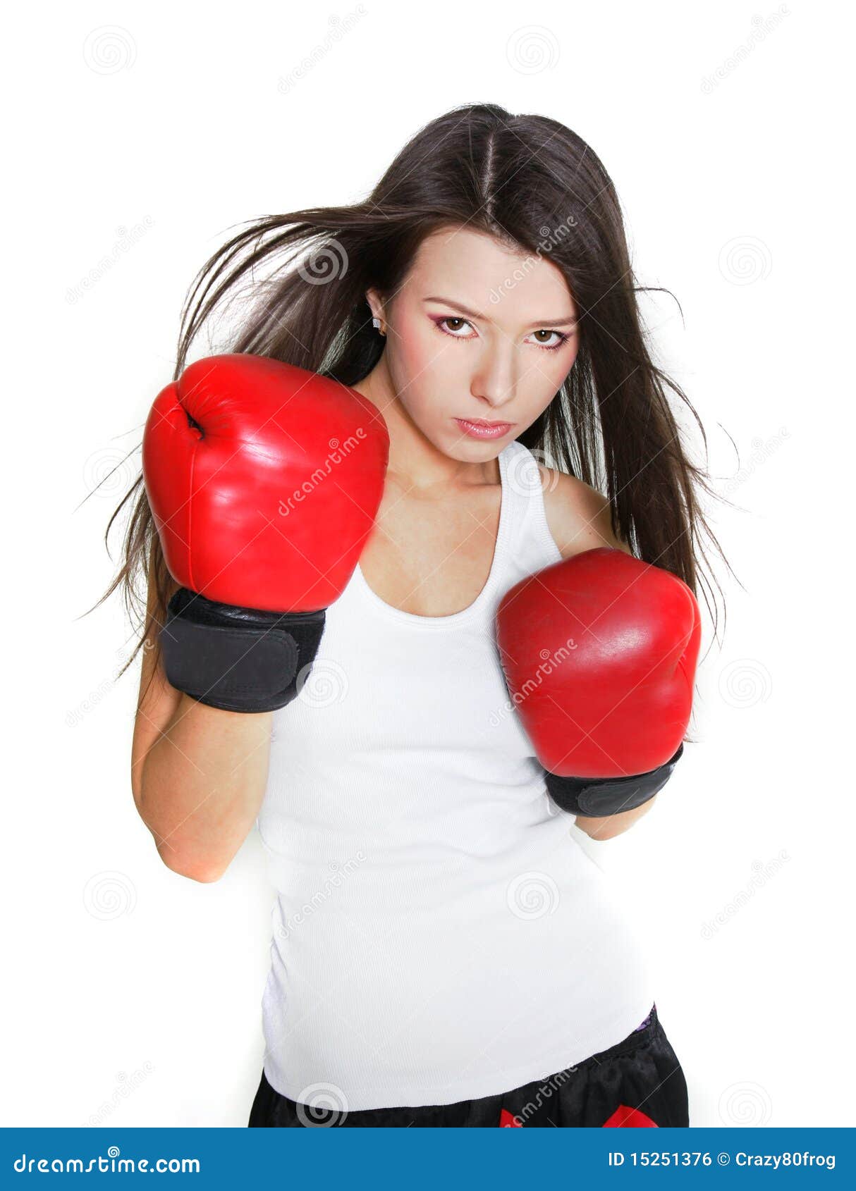 Young female boxer stock photo. Image of painful, face - 15251376