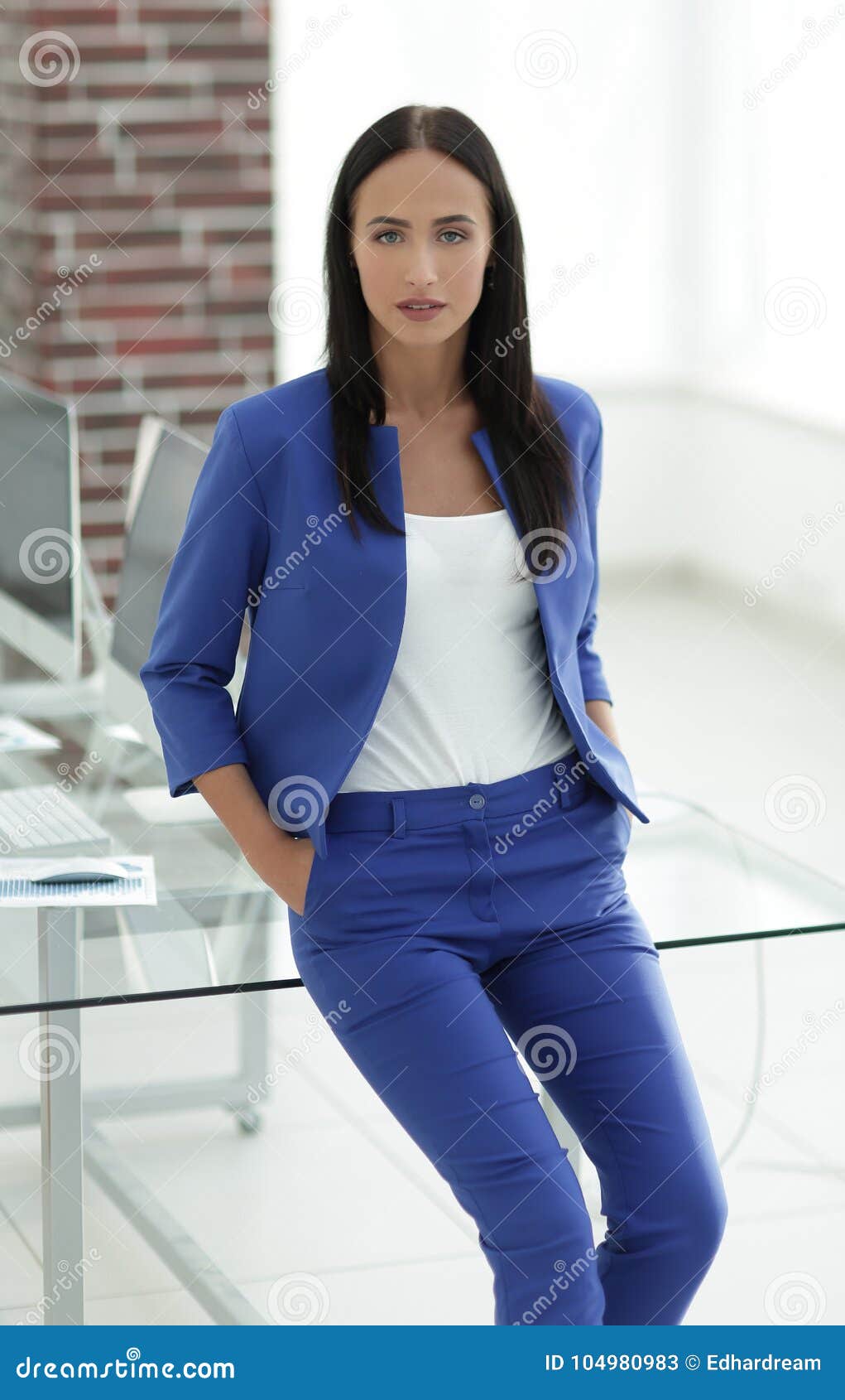 Portrait of Successful Businesswoman Standing at Her Office. Stock ... Portrait of Successful Businesswoman Standing at Her Office. Stock ...