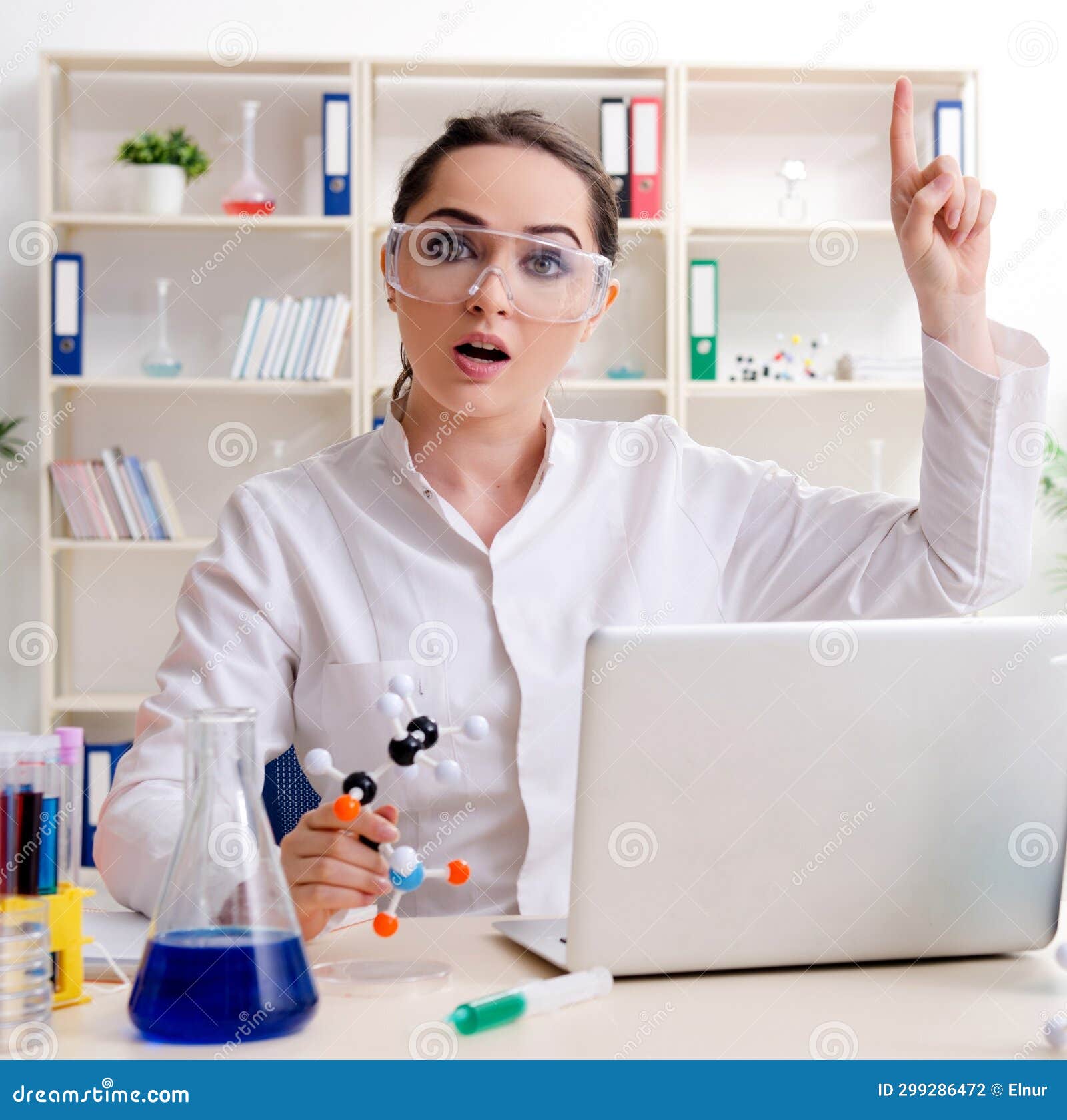 Young Female Chemist Working in the Lab Stock Photo - Image of health ...