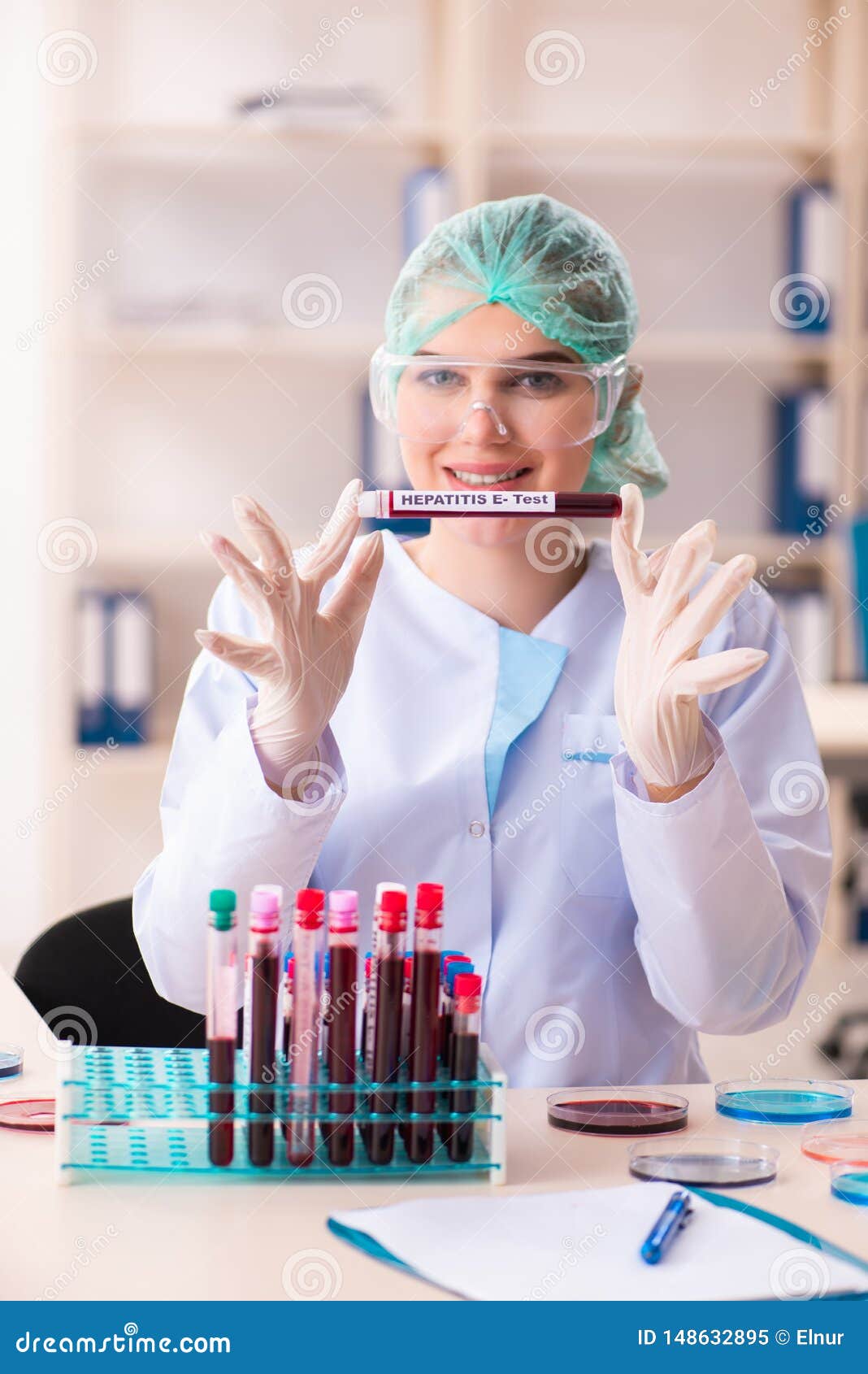 Young Female Chemist Working in the Lab Stock Image - Image of cancer ...