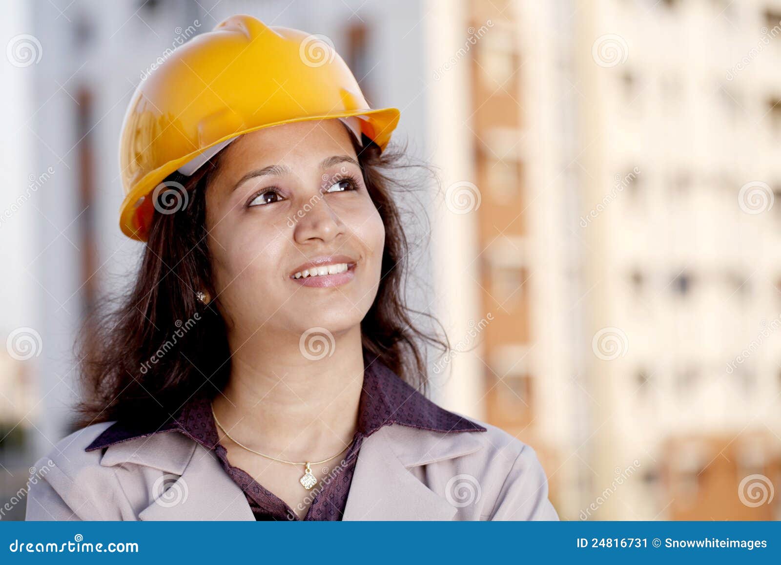 Young Female Construction Engineer Stock Image - Image of occupation ...