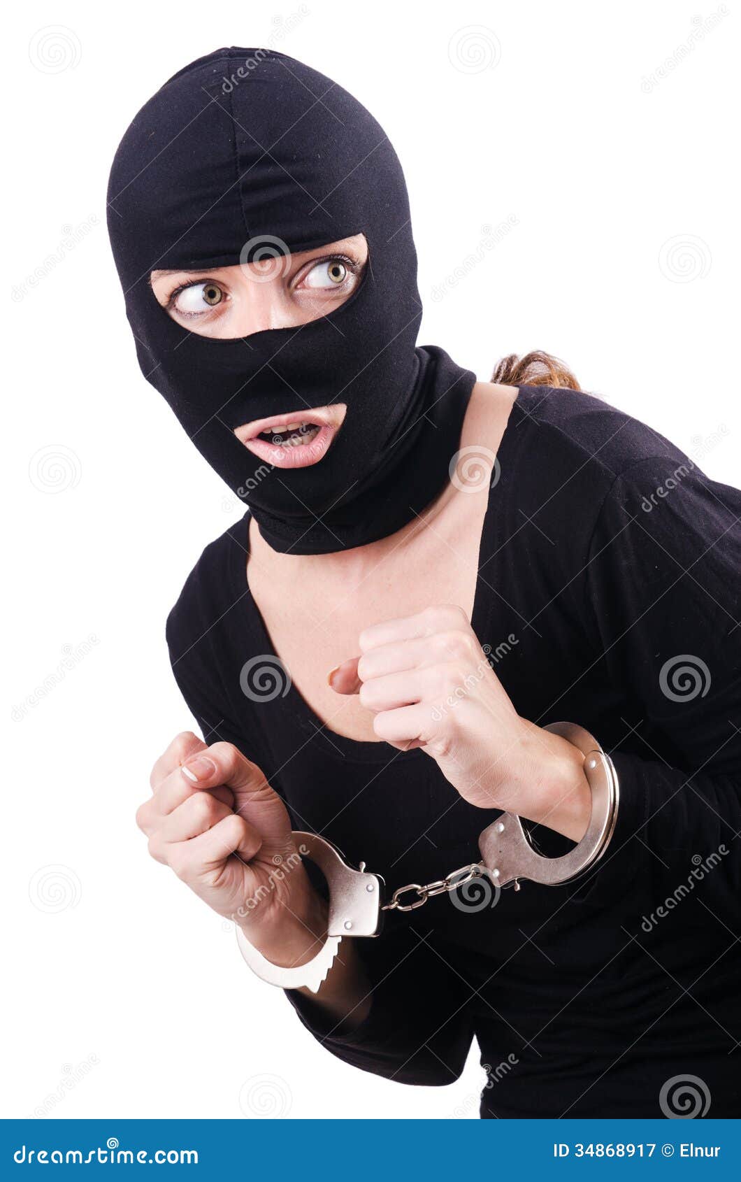 Young female criminal stock image. Image of disguise - 34868917