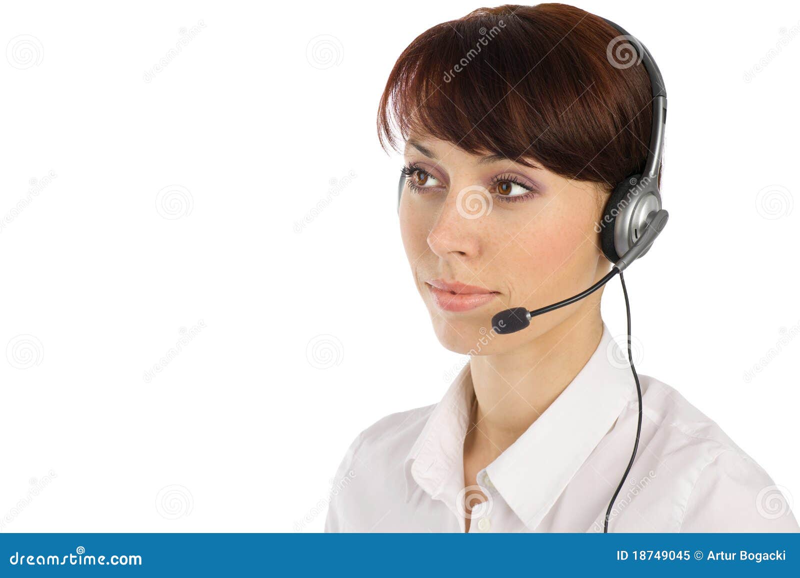 Young Female Customer Service Operator Stock Image - Image of inform ...