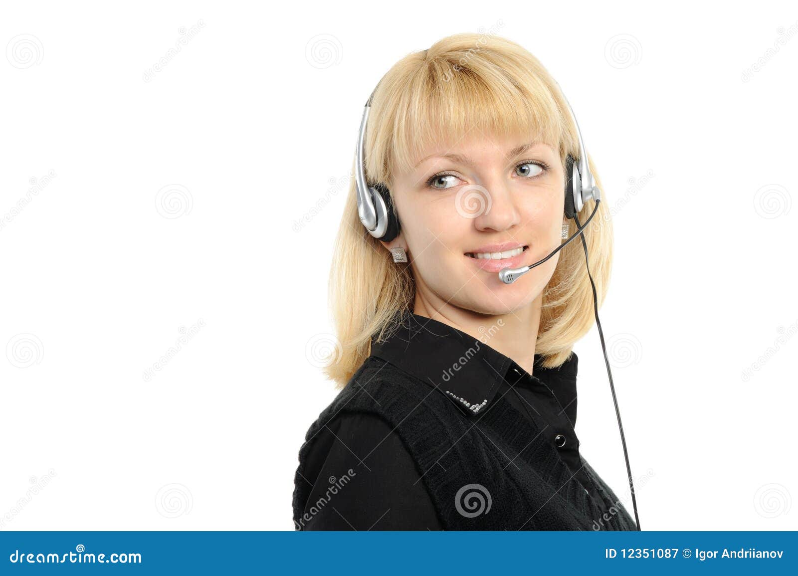 Young Female Customer Service Representative Stock Image - Image of ...