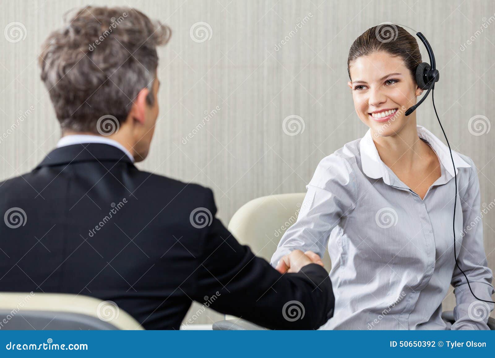 Young Female Customer Service Representative Stock Photo - Image of ...