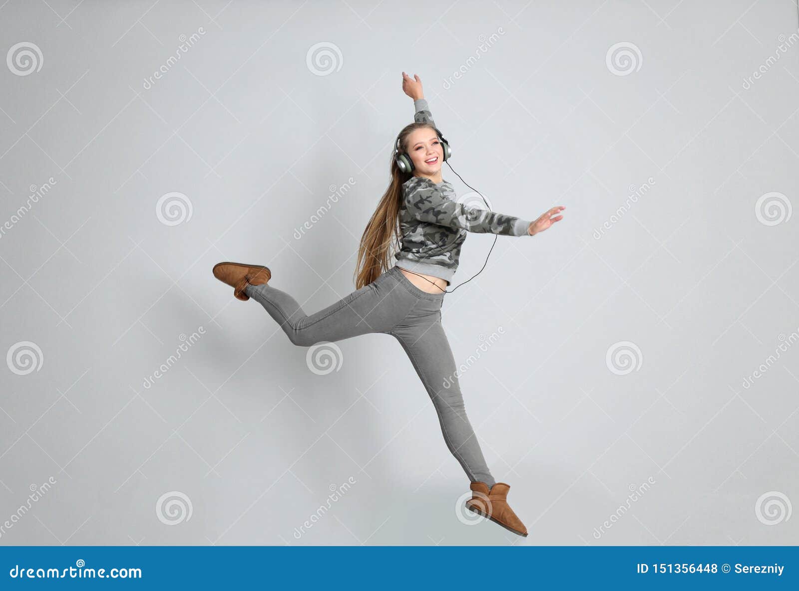 Young Female Dancer on White Background Stock Photo - Image of album ...