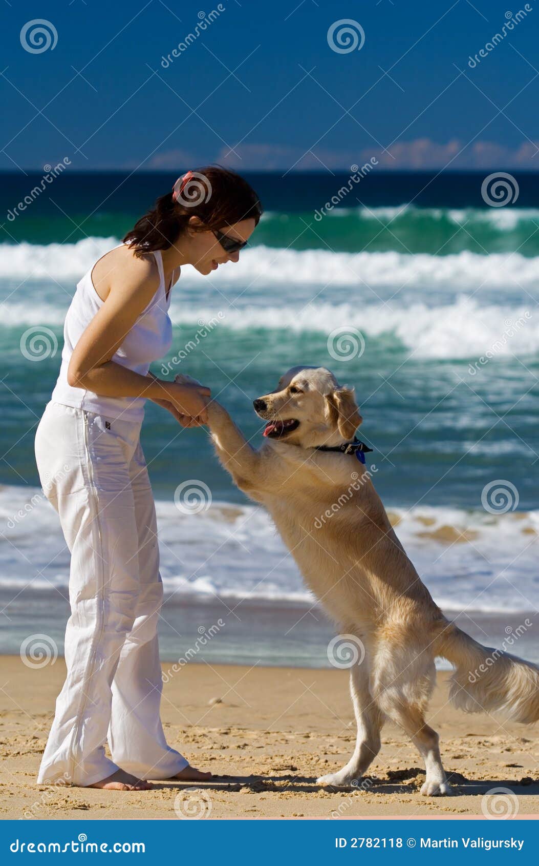 Young Female Dancing with Dog Stock Photo - Image of outdoor, alone ...