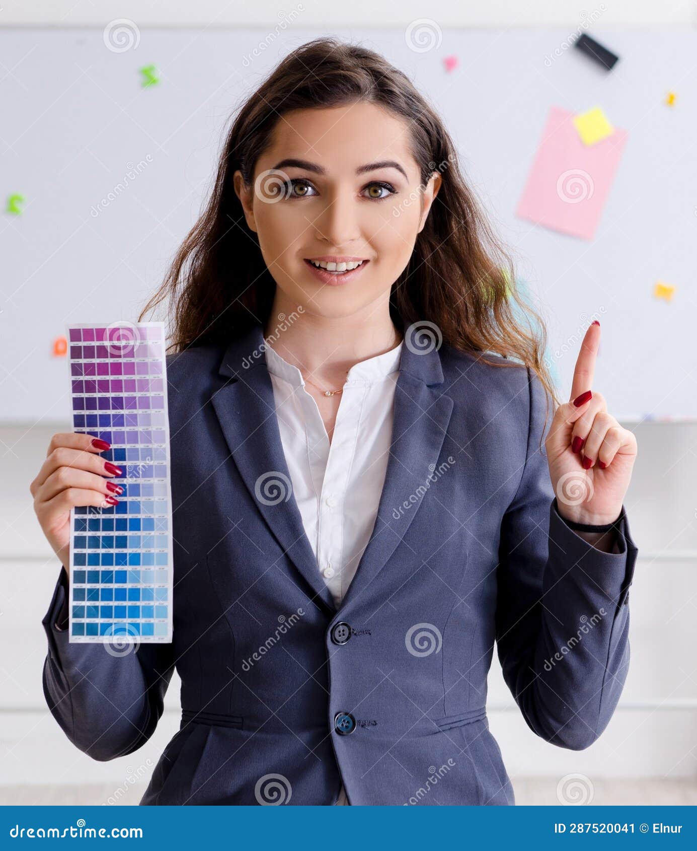 Young Female Designer Working in the Office Stock Image - Image of ...