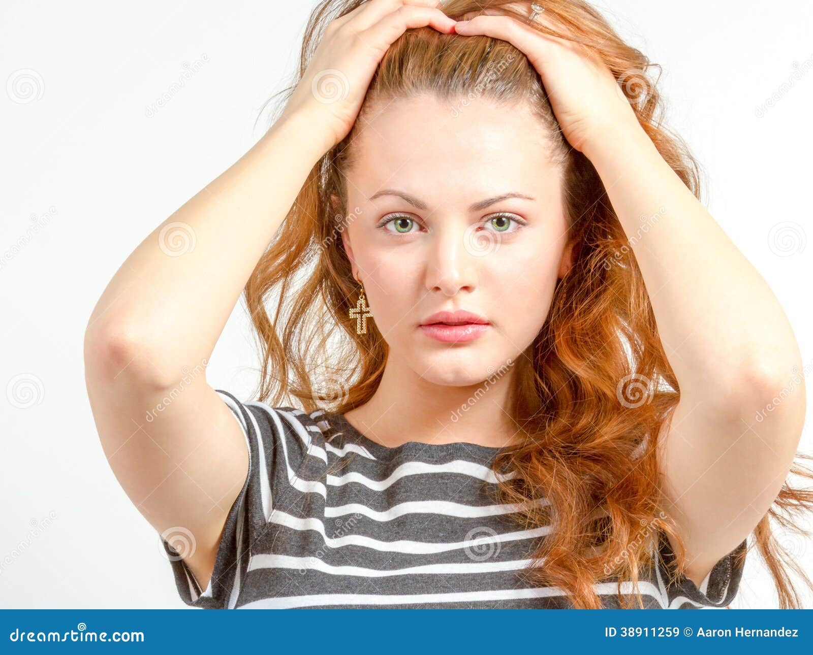 Young Female in Distressed State of Being Stock Image - Image of ...