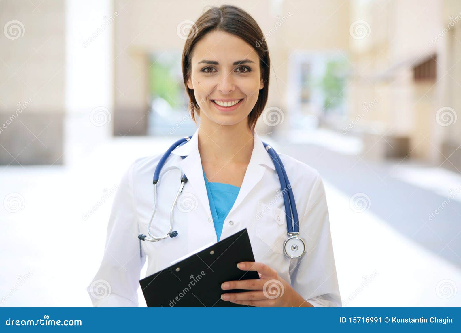 Young female doctor stock image. Image of portrait, clean - 15716991