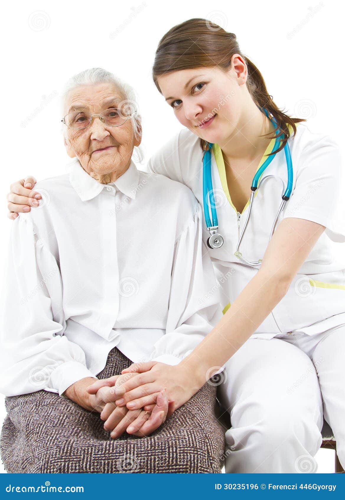 Doctor Taking Care of an Old Lady Stock Photo - Image of assistance ...