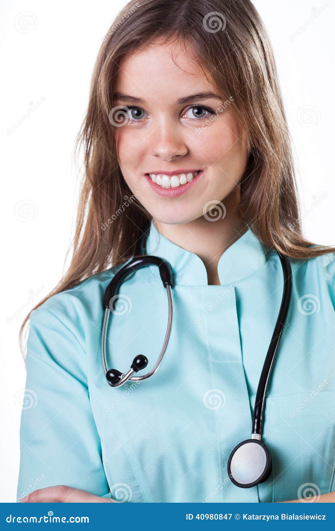 Young female doctor stock image. Image of apron, medical - 40980847