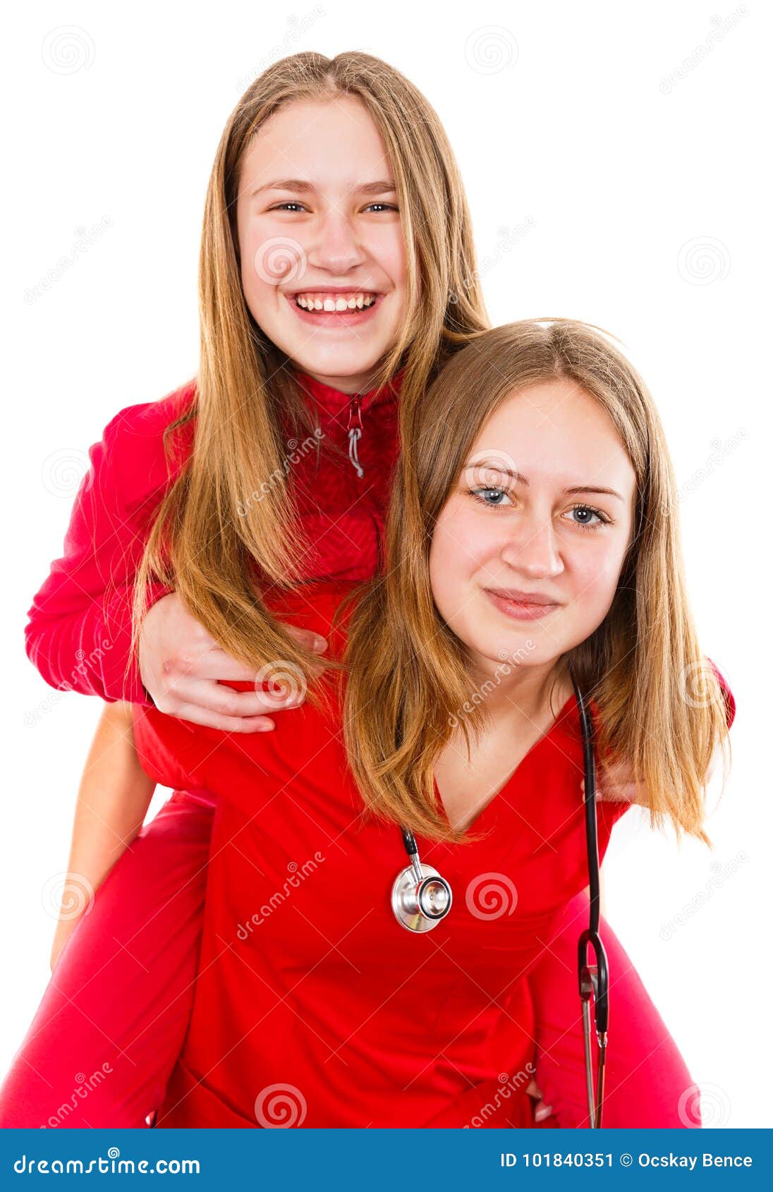 Young Female Doctor and Her Sister Stock Image - Image of doctor, love ...